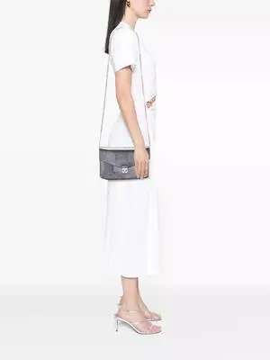 Dior 2016 Metallic Leather Shadow Soft Pouch On Chain Crossbody Bag