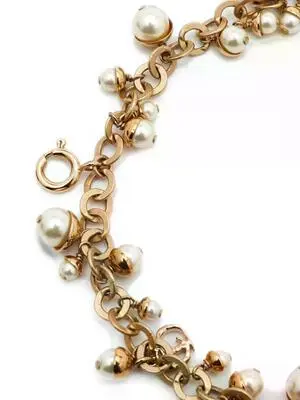 Dior Tone Faux Pearl Cable-link Chain Bracelet