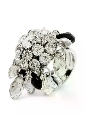 Dior Crystal And Bead Embellished Ring