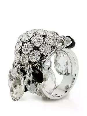 Dior Crystal And Bead Embellished Ring