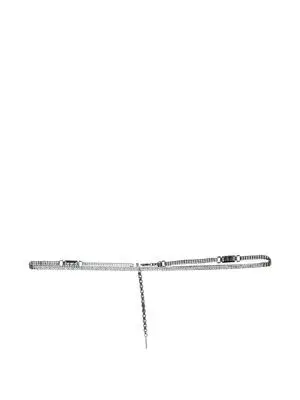 Dolce & Gabbana Crystal Embellished Chain-link Belt - Silver