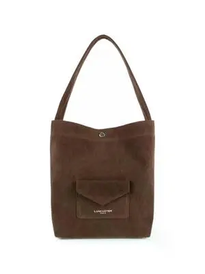 LANCASTER Suede Tote Bag - Brown
