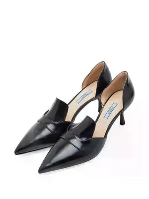 Prada D'orsay Pointed-toe Pumps - Black
