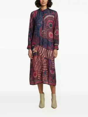 Dior Kaleidoscope Print Midi Dress - Blue