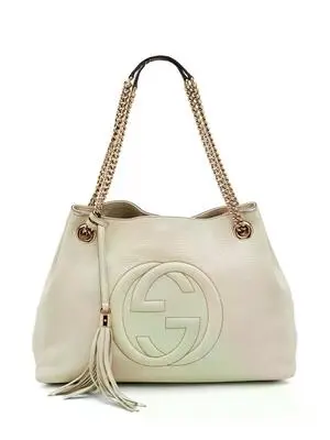 Gucci Soho Interlocking Gg Shoulder Bag - Neutrals