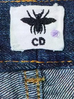 Dior Cropped Frayed-edge Jeans