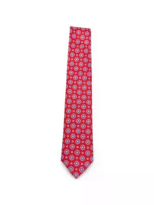 ANTONIO MURO Geometric-pattern Tie - Red