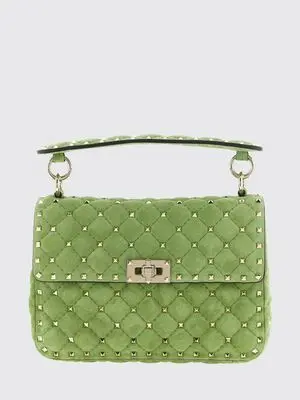 Valentino Garavani Rockstud Leather Handbag With Studs And Chain Strap - Mint