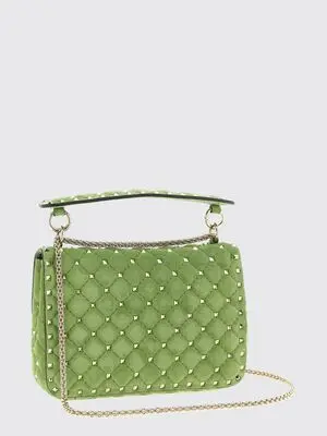 Valentino Garavani Rockstud Leather Handbag With Studs And Chain Strap - Mint