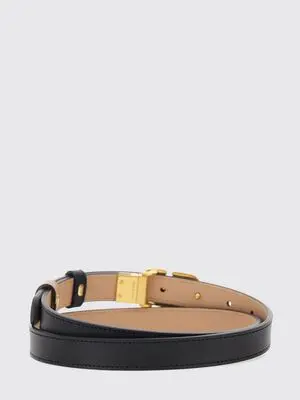 Valentino Garavani Calfskin Leather Belt With Vlogo Signature Buckle - Black