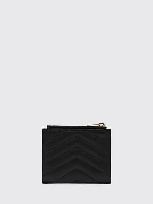 Saint Laurent Cassandre Grain De Poudre Leather Bifold Wallet