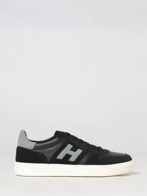Hogan H668 Hammered And Suede Calfskin Sneakers - Blue 1
