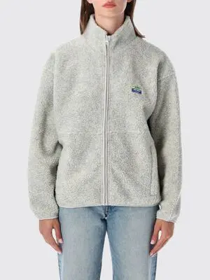 American Vintage Cropped Fleece Jacket With High Neck And Zip Closure - Ice