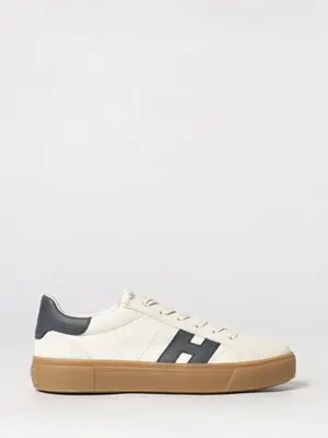 Hogan Crosswind Low Top Sneakers In Smooth Calfskin With H Logo - White