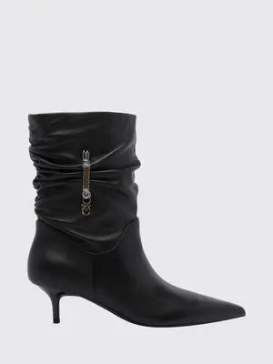 Pinko Ruched Mid Calf Boots With Embellishment