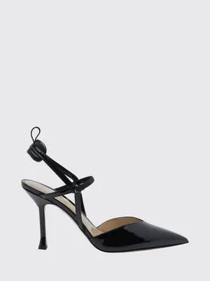 Fendi Patent Slingback Heeled Sandals - Black