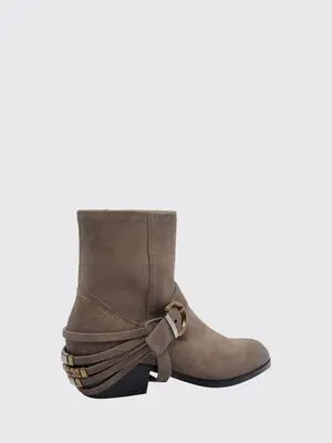 Pinko Suede Buckled Ankle Boots