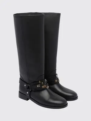 Pinko Tall Buckled Leather Boots