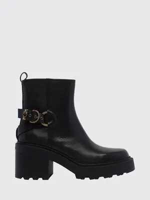 Pinko Buckled Ankle Boots - Black