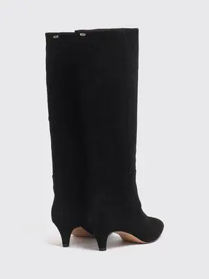 TWINSET Suede Knee-high Stiletto Heel Boots - Black
