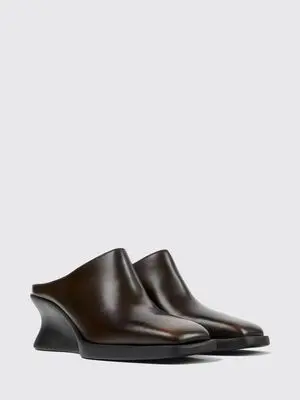 Camper Wedge Mules - Brown