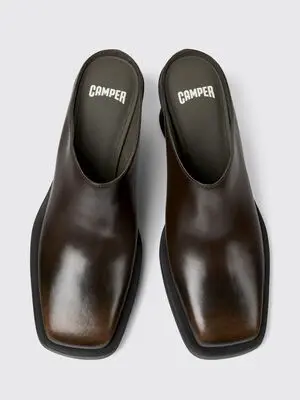 Camper Wedge Mules - Brown