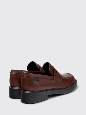 Camper Loafers With Block Heel - Burgundy