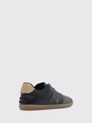 TOD'S Paneled Suede And Leather Trainers - Brown