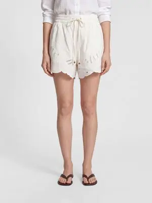 Zimmermann Embroidered Shorts - Ivory