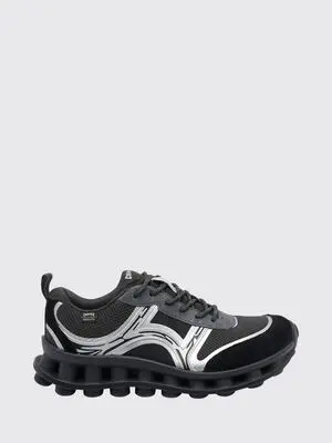 Camper Pelotissima Bi Abstract Design Leather And Nubuck Sneakers - Black