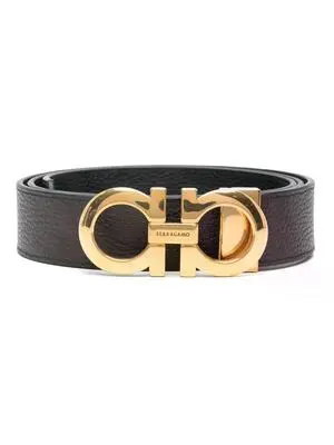 FERRAGAMO Gancini Reversible Belt - Black