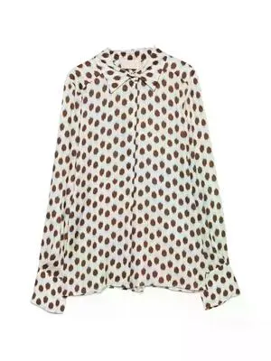 I BLUES Abstract-print Long-sleeve Shirt - Neutrals