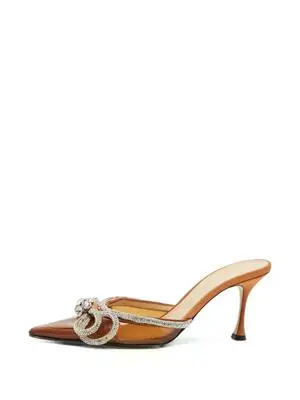 Mach & Mach Double Bow Mules - Brown