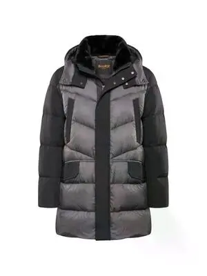 MOORER Albert-shk Fur-trimmed Hooded Padded Coat - Grey