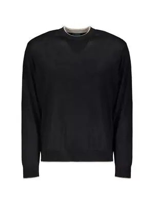 Paul & Shark Crew-neck Long-sleeve Sweater - Black