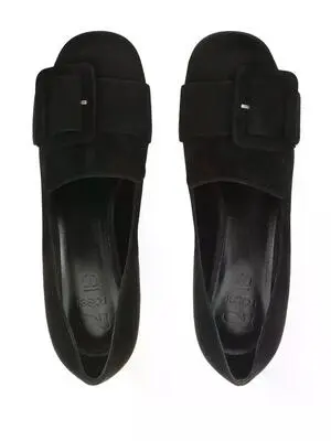 SERGIO ROSSI Buckled Block Heel Pumps