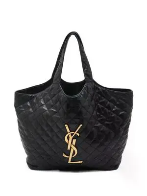 Saint Laurent Icare Quilted Tote Bag - Black