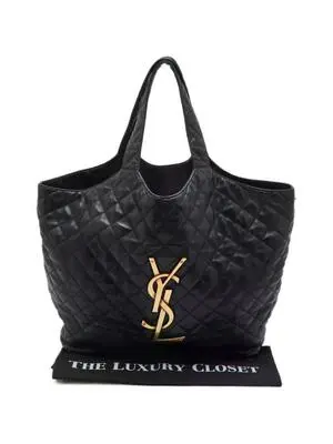 Saint Laurent Icare Quilted Tote Bag