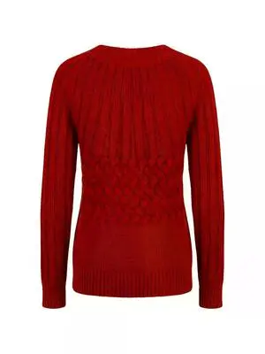 MOORER Cable-knit Ribbed-trim Sweater