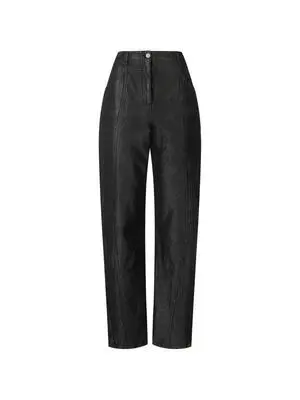Alberta Ferretti High-waisted Straight-leg Trousers - Black