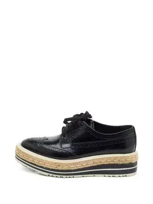 Prada Platform Derby Shoes - Black