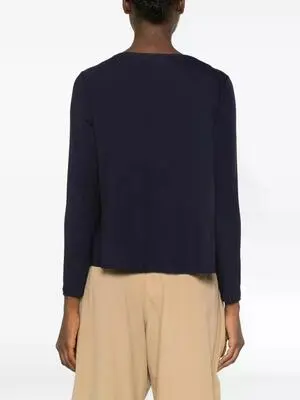 NIU Geometric Print Blouse With Boat Neck And Long Sleeves