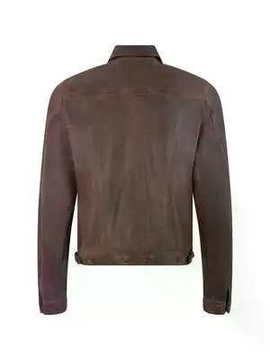 MOORER Button-up Leather Jacket
