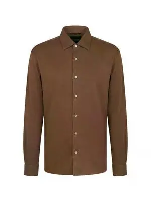MOORER Montalcino Button-up Long-sleeved Shirt - Brown