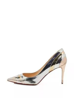 CHRISTIAN LOUBOUTIN Eklectica Pointed-toe Pumps - Silver