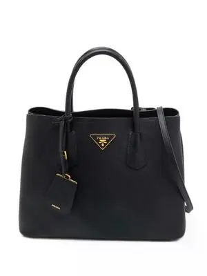 Prada Leather Tote Bag - Black
