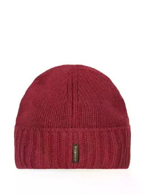 MOORER Ribbed-knit Beanie Hat - Red