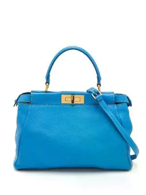 Fendi Selleria Peekaboo Tote Bag - Blue