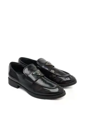 Prada Triangle Logo Plaque Loafers
