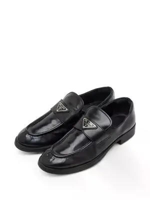Prada Triangle Logo Plaque Loafers